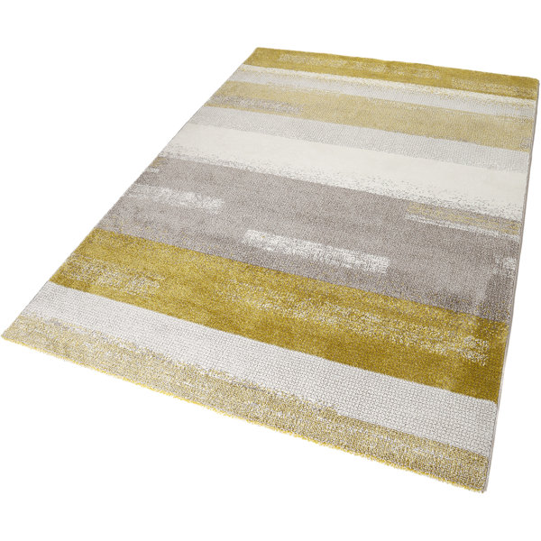 Esprit Dreaming Striped Hand Woven Flatweave Mustard Area Rug & Reviews ...