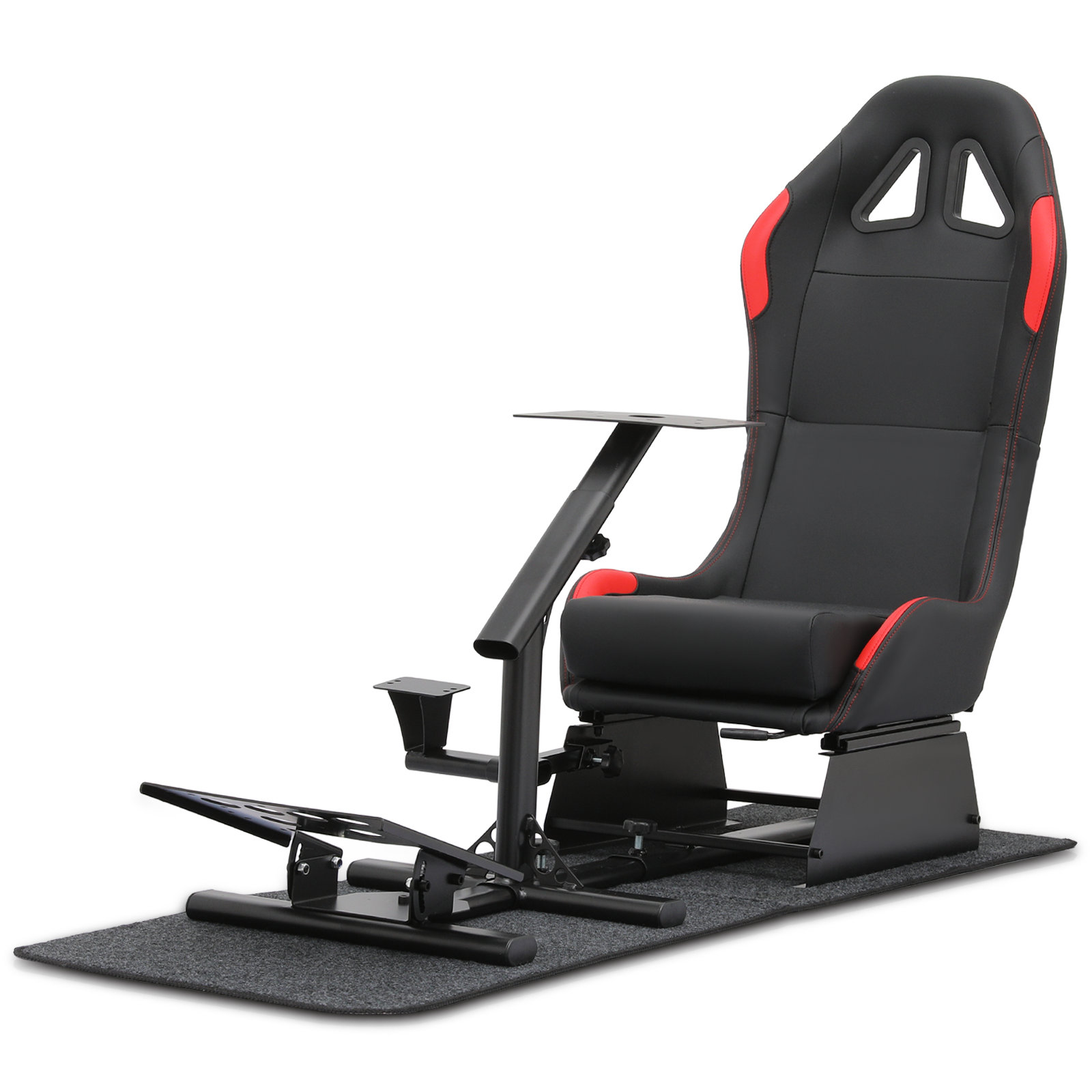 Inbox Zero Racing Simulator Cockpit with Gaming Seat Steering Wheel ...