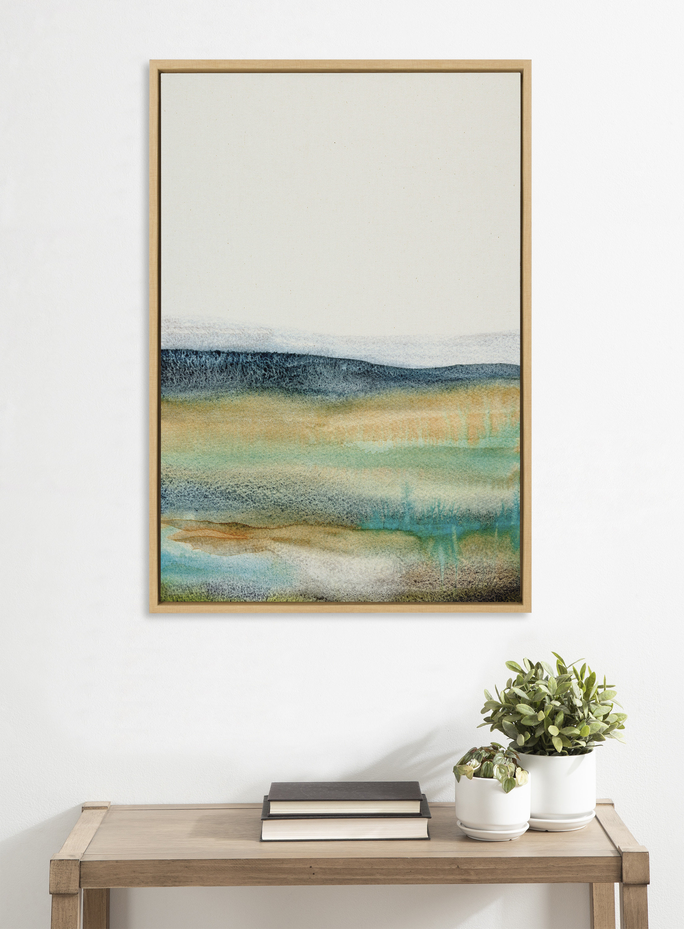 Beachcrest Home™ Shalyce Mountain Landscape Framed On Canvas | Wayfair