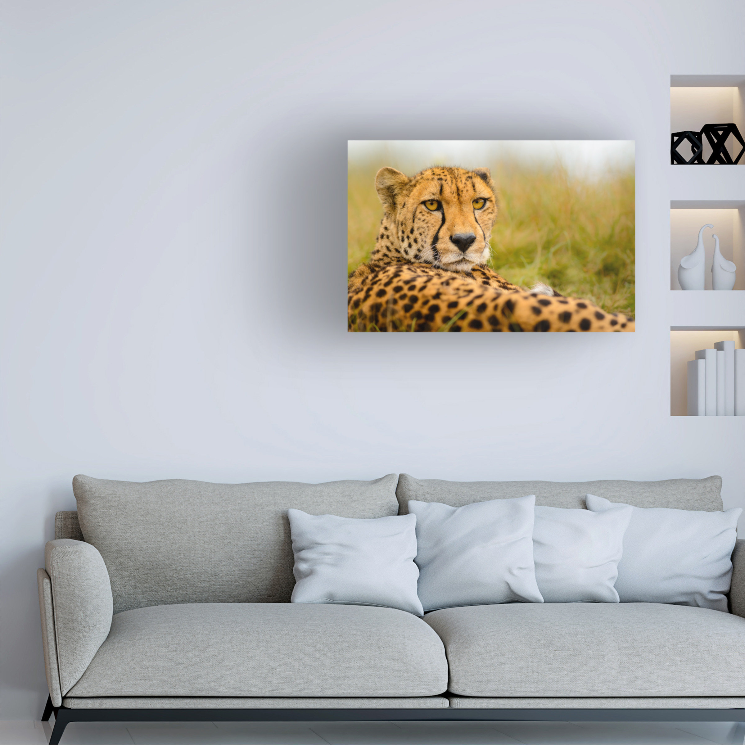 Ebern Designs Richard Guijt Cheetah Stare Canvas Art | Wayfair