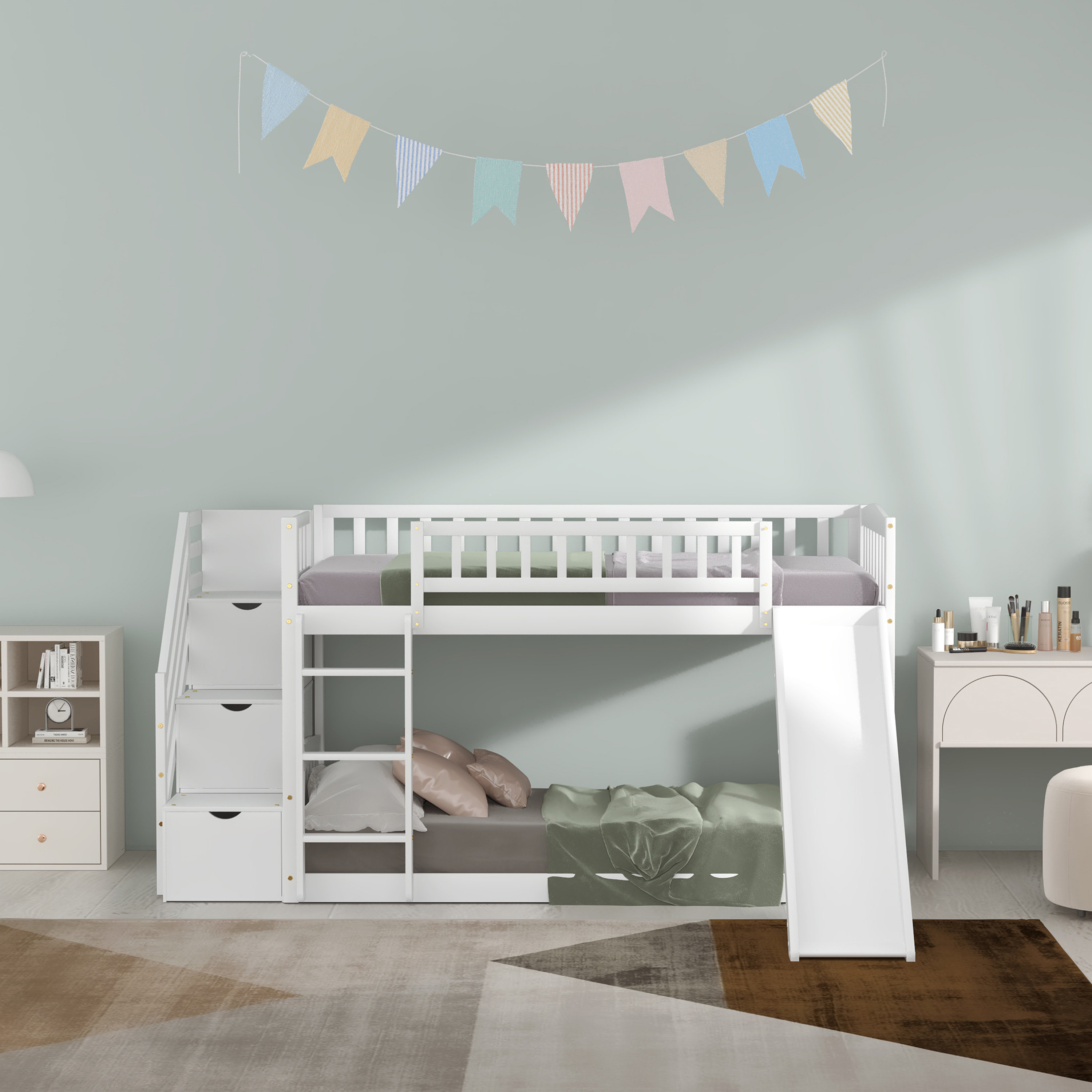 Harriet Bee Guillain Twin Over Twin Standard Bunk Bed by Harriet Bee ...