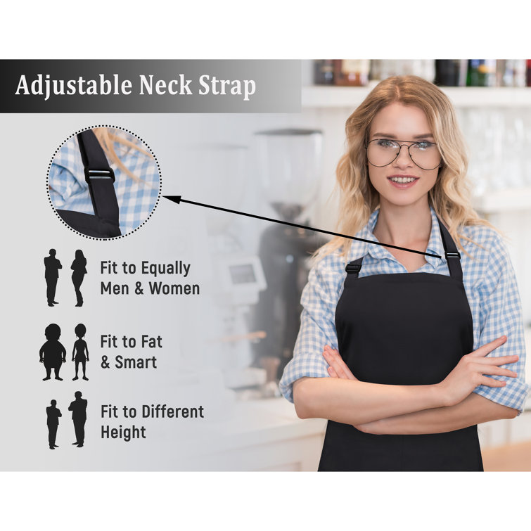 Ruvanti Aprons for Work Salon BBQ Extra Large Adjustable upto XXL with ...