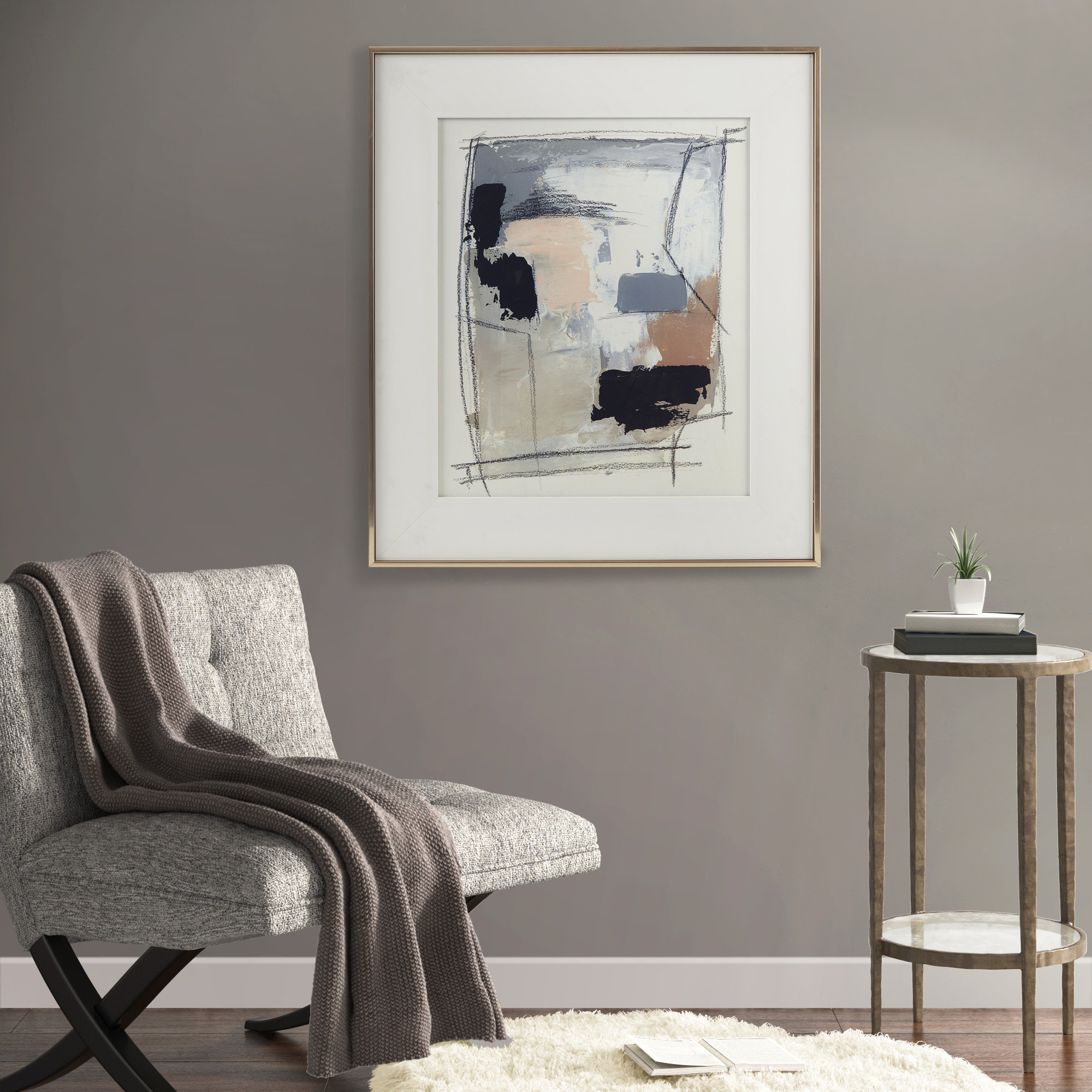 Wade Logan® Autra Abstract Reveal Framed Glass and Gallery Matted Wall ...
