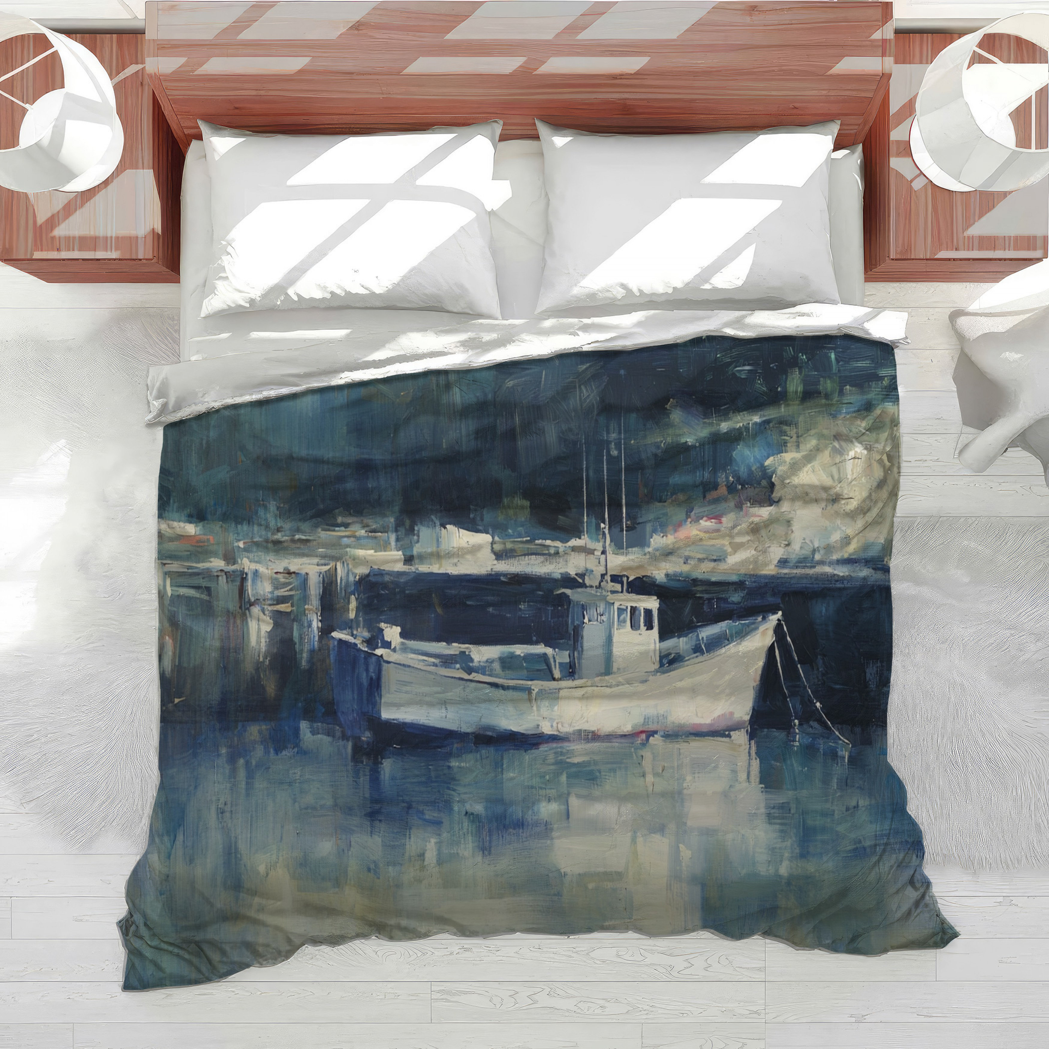 VisionDecor Boat Bedding Marine Comforter Coastal Beach | Wayfair