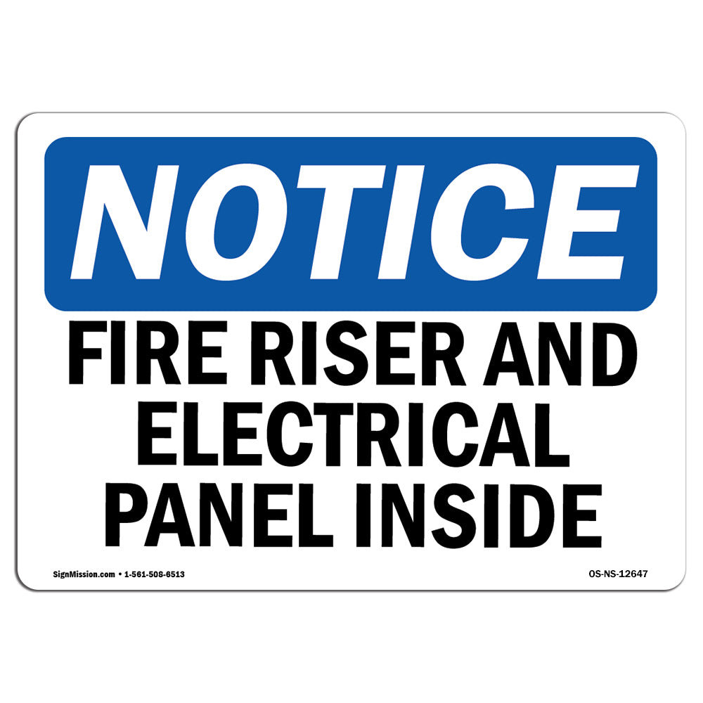 SignMission Notice - Fire Riser And Electrical Panel Sign - Wayfair Canada