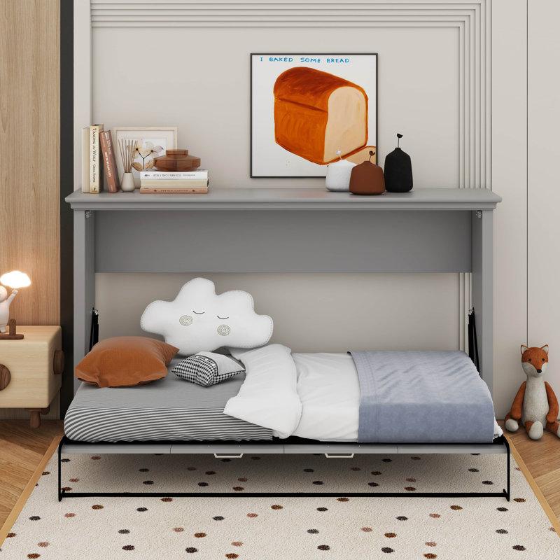 Latitude Run® Twin Size Murphy Bed, Can Be Folded Into A Cabinet | Wayfair