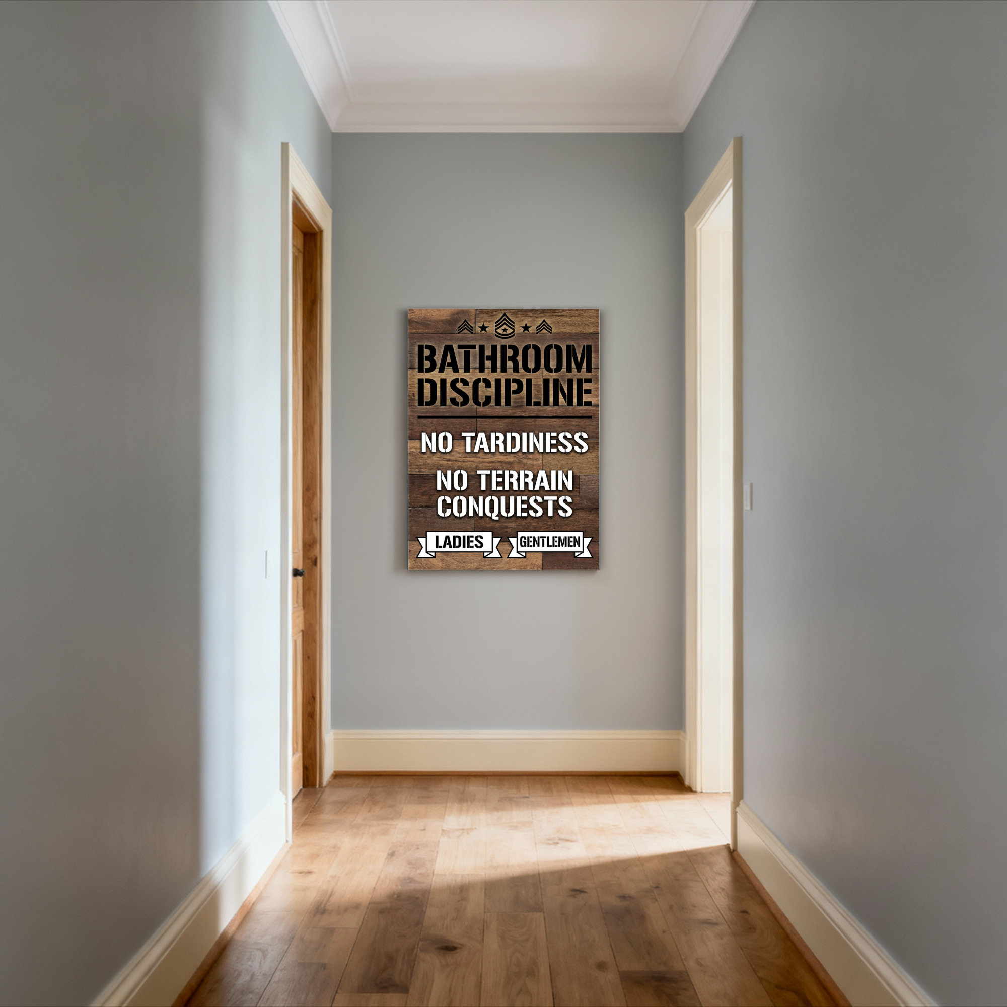August Grove® Bathroom Discipline Military Style Canvas Wrapped Wall ...
