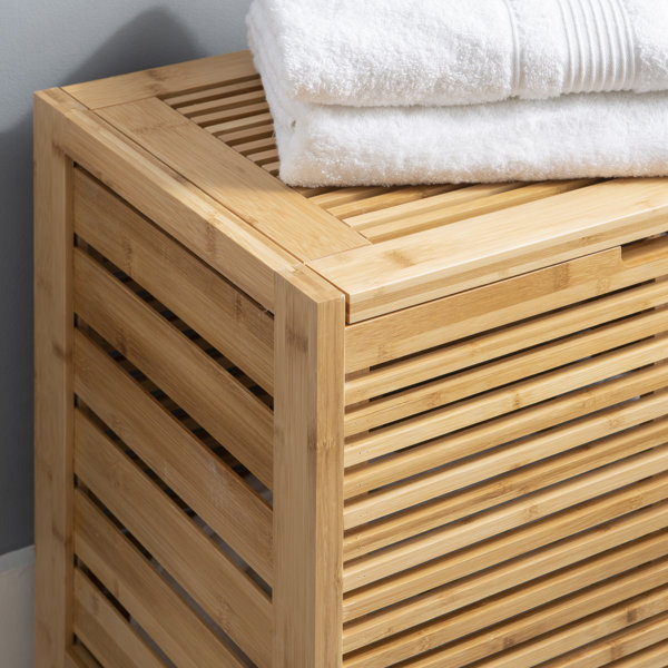 Dotted Line™ Ayden Solid Bamboo Wood Hamper & Reviews | Wayfair