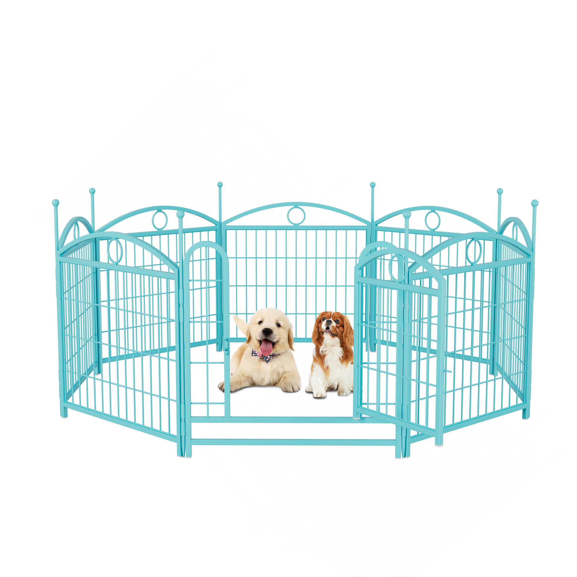 Walton Dog Playpen Indoor 24 Inch 8 Panels Metal Dog Pen Pet Dog Fence ...