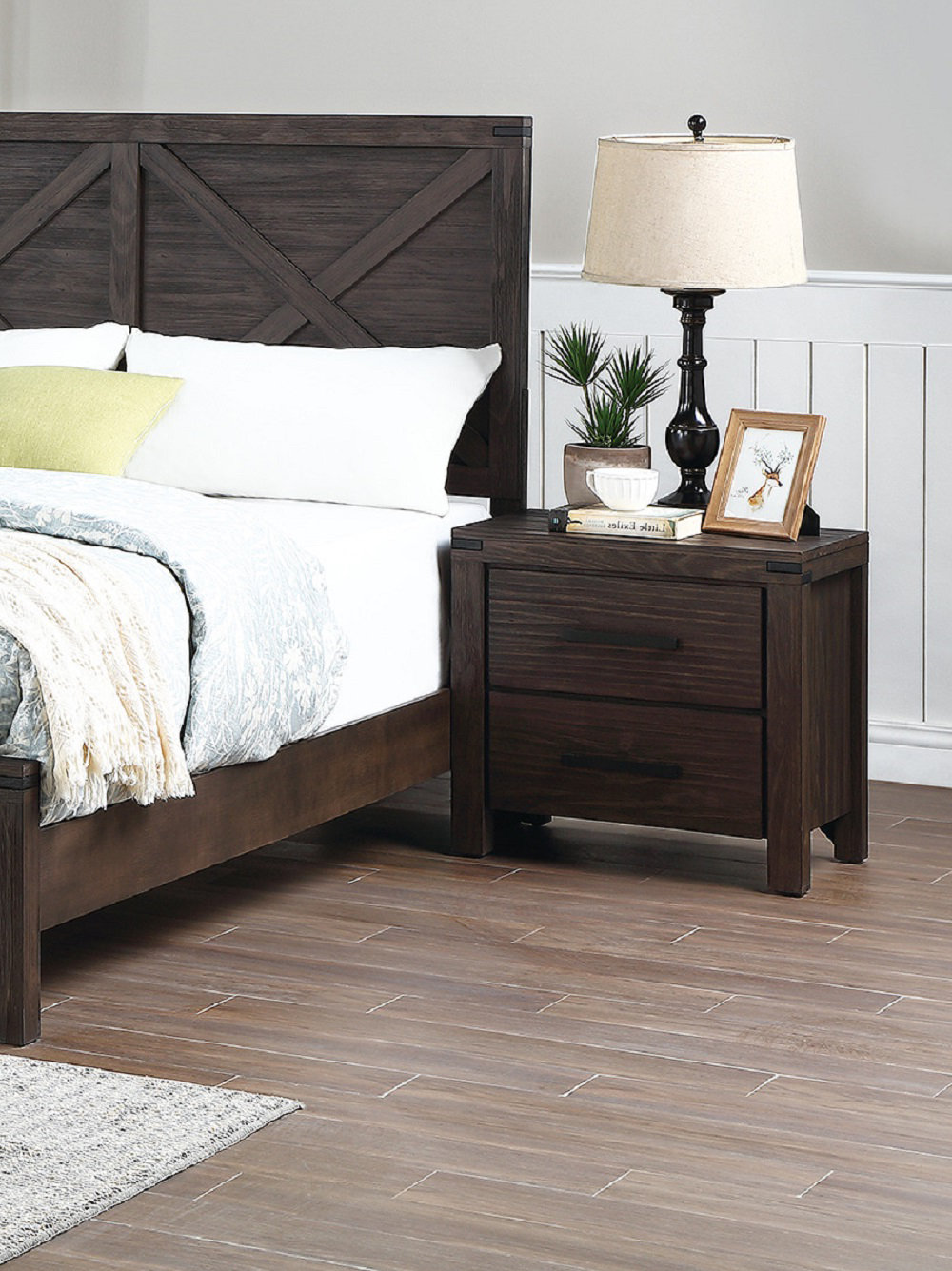 Lark Manor Bedroom End Tables Modern Nightstand Bed Side Table Solid ...