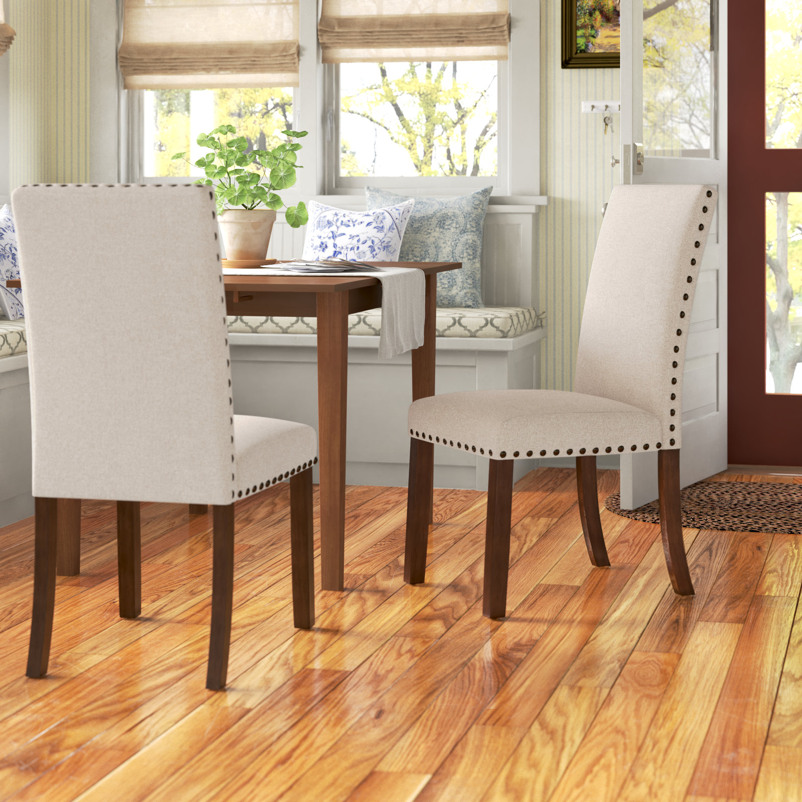 Andover Mills™ Bontrager Linen Dining Room Parsons Chair & Reviews ...