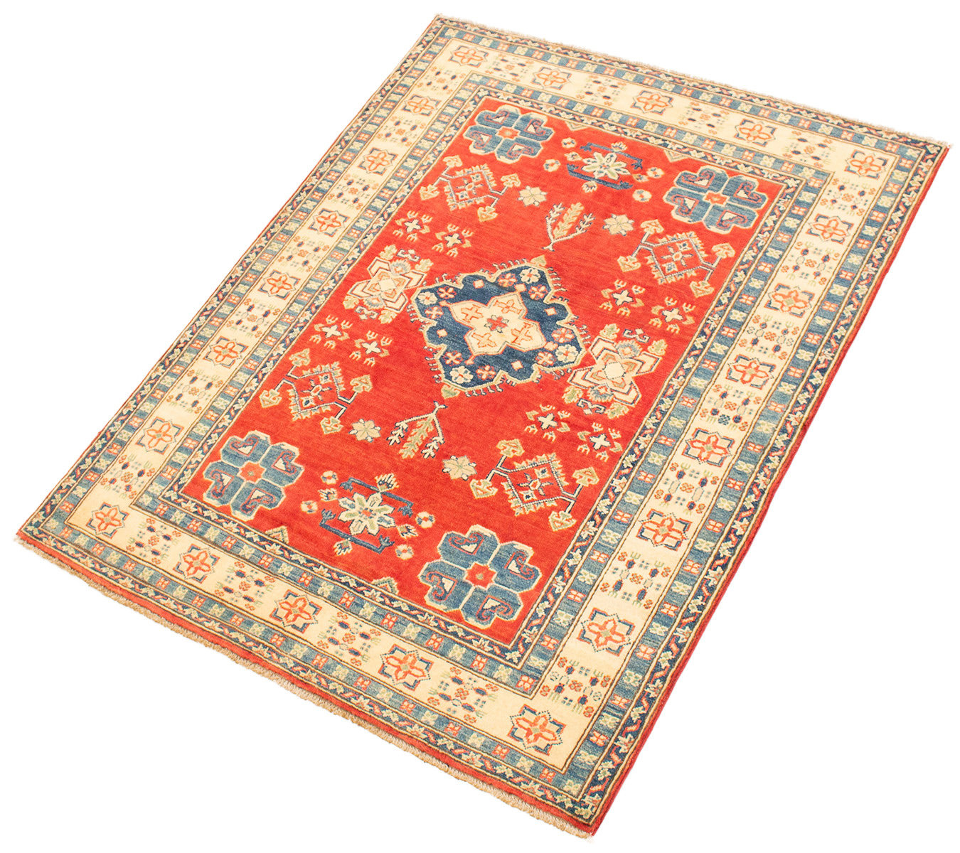 World Menagerie One-of-a-Kind Gorm Hand-Knotted 2010s Uzbek Gazni Red ...