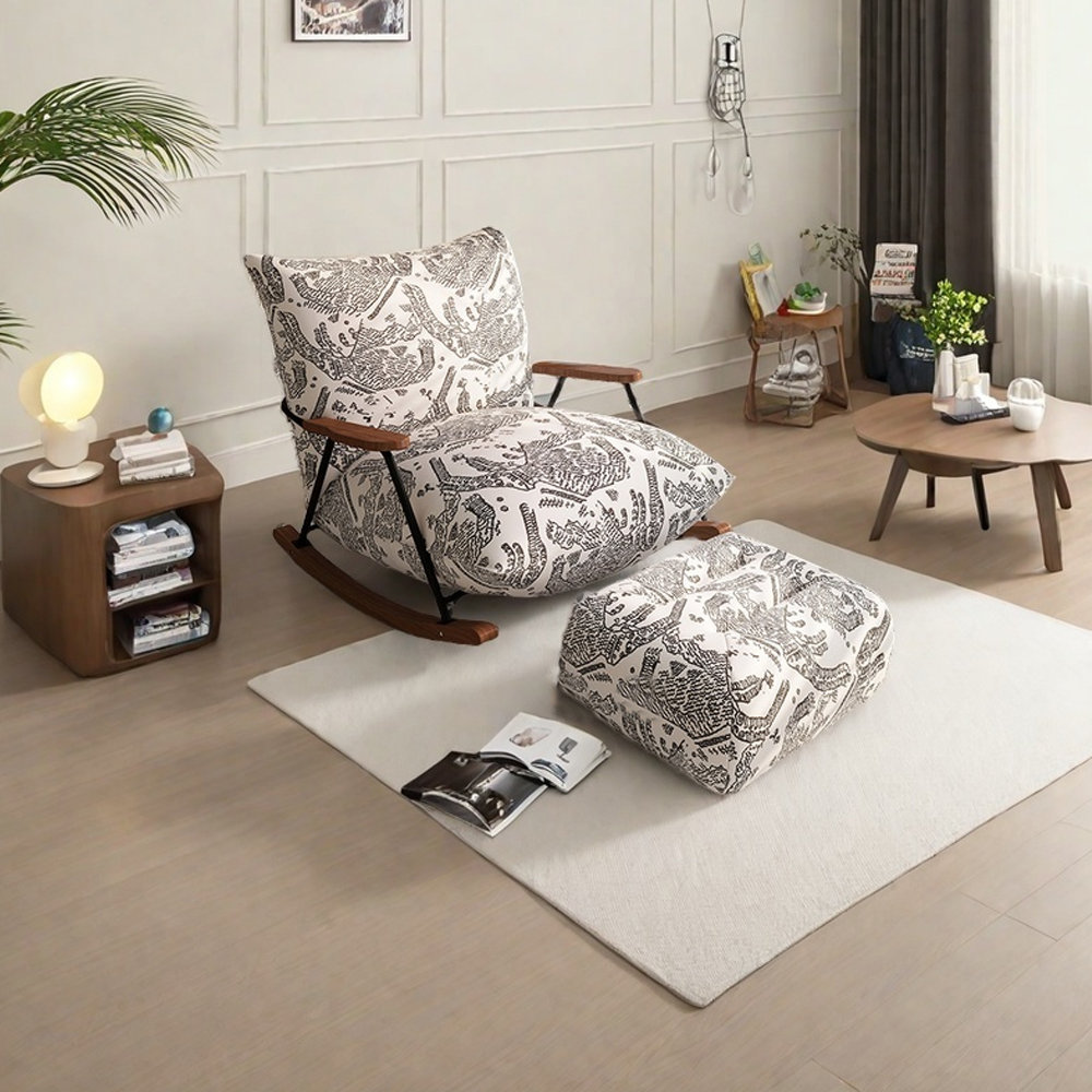 Elegant Home Furnishings.s Ergonomically designed anti-rollover rocking ...