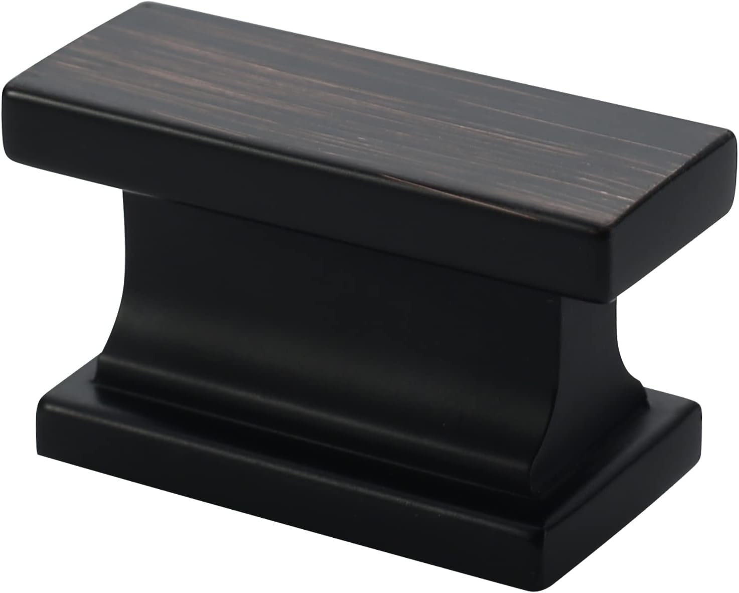 Frontier Grain 10 Pack Brushed Antique Brass Cabinet Knobs, Solid Aluminum Rectangle Kitchen ...