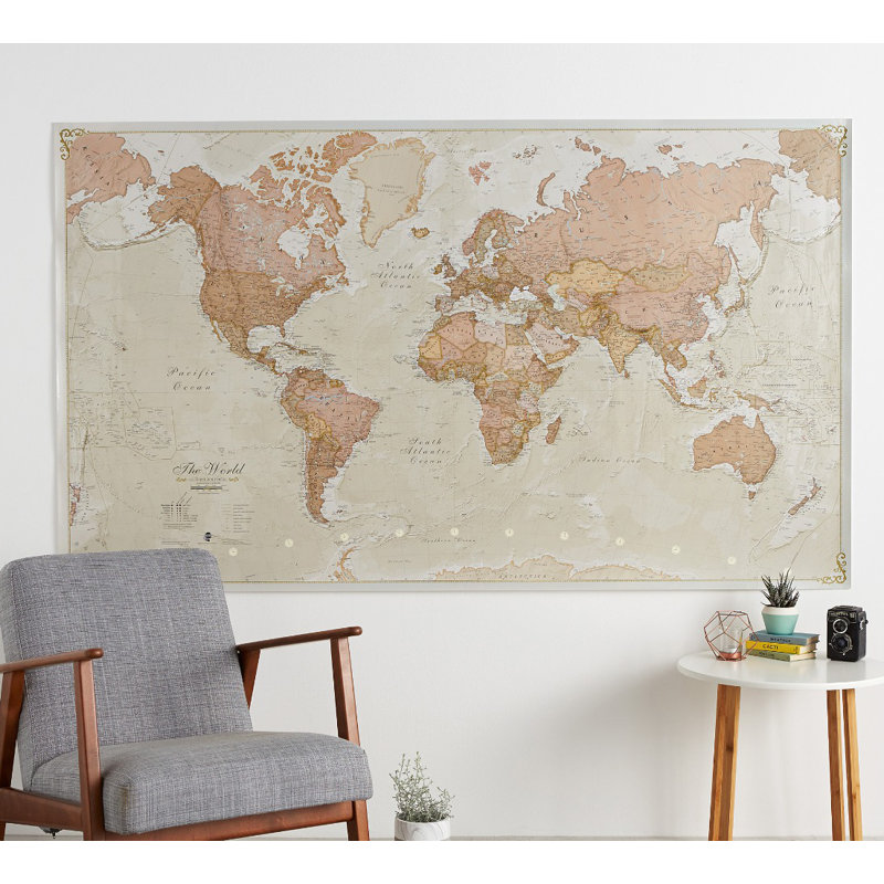 Maps International Huge World Map, 46" x 78" & Reviews | Wayfair