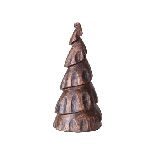 Burnt Carved Mango Wood Tree | Birch Lane