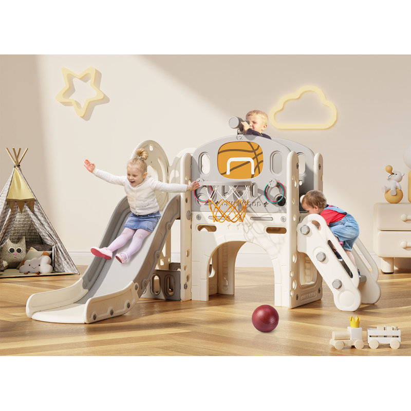 Suteck 9 in 1 Toddler Slide, Kids Slide with Climber Outdoor Indoor ...