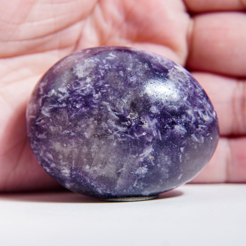 Astro Gallery of Gems Genuine Polished Lepidolite Palm Stone (Medium ...