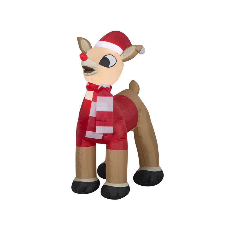 Gemmy Industries 3.5 Foot Rudolph the Red-Nosed Reindeer Light Up ...