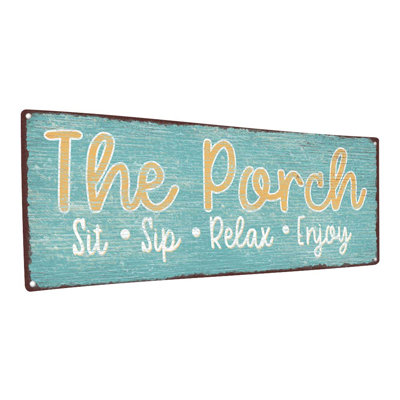 Winston Porter The Patio Place Name Metal Sign Wall Décor | Wayfair