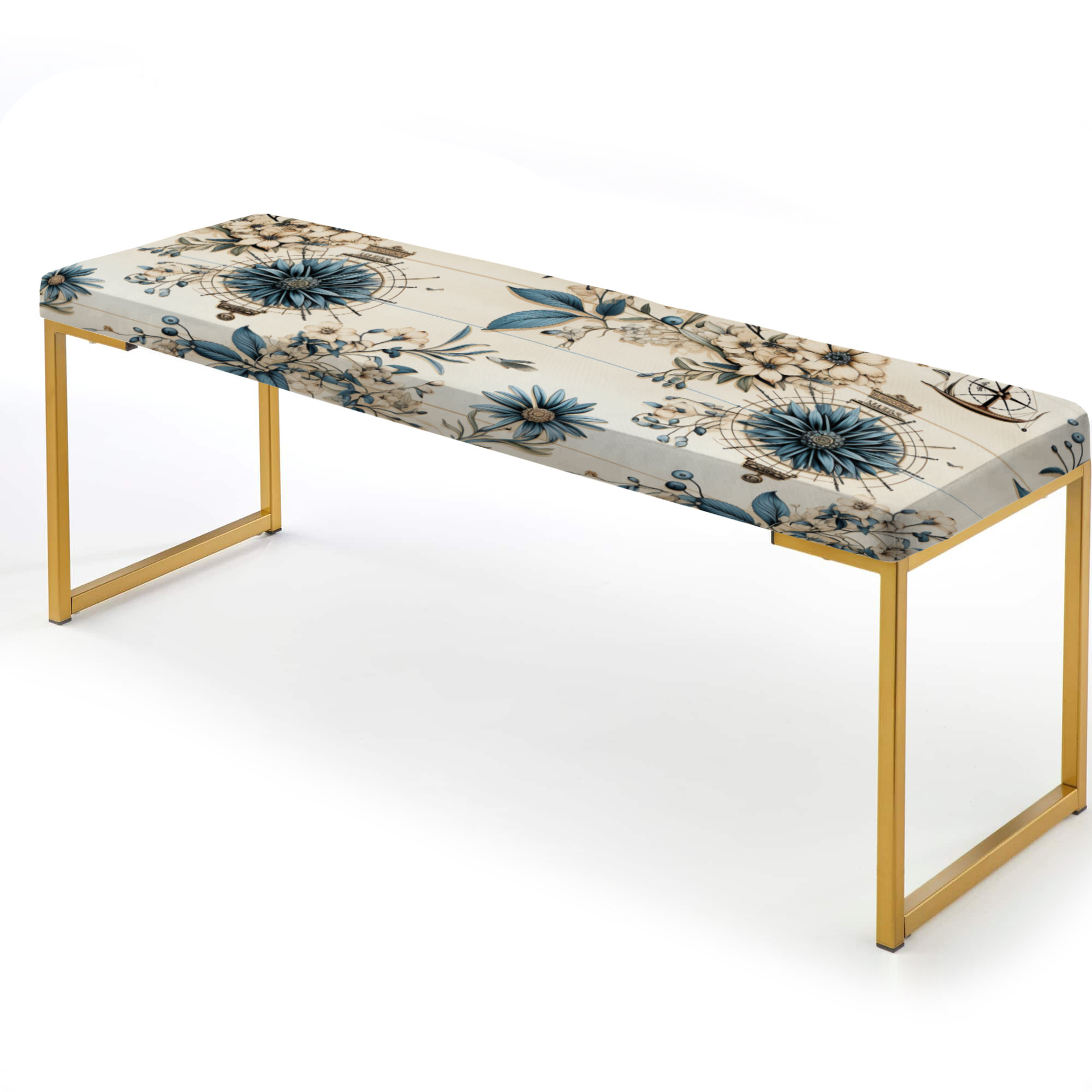 Design Art Vintage Nautical Floral Compass Journey - Coastal ...