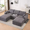Latitude Run® Grey 5 Boneless Sectional Cloud Couch With Chaise, 113" U ...