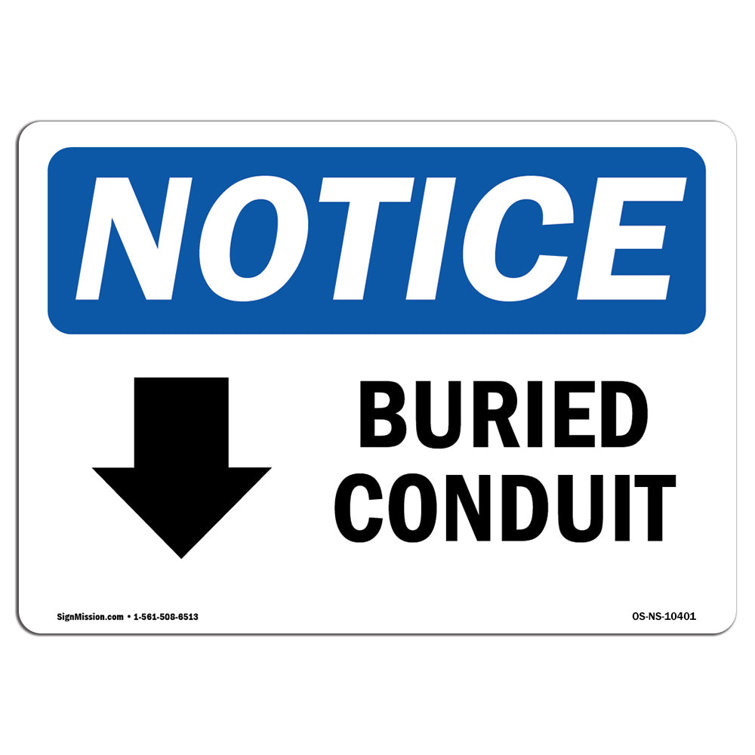 SignMission Buried Conduit Sign | Wayfair