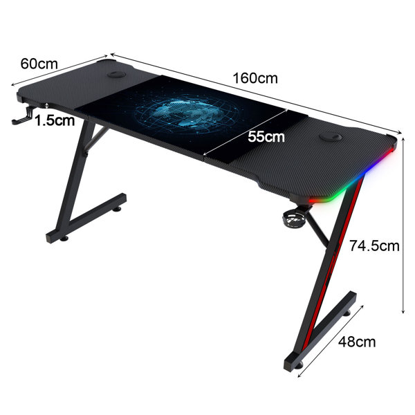 Inbox Zero Hadlow Rectangular Computer Desk | Wayfair.co.uk