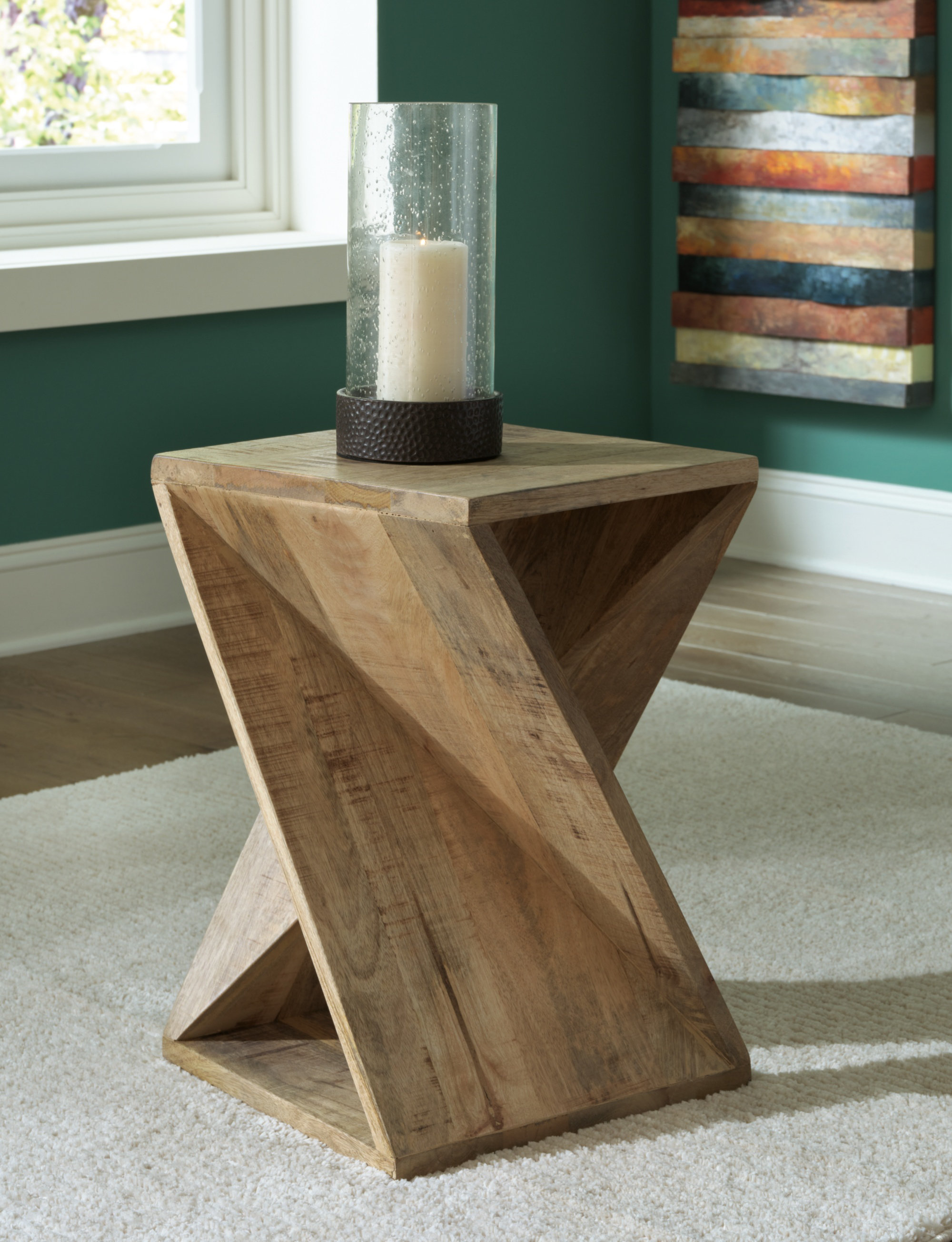 Millwood Pines Edu Solid Wood Abstract End Table & Reviews - Wayfair Canada