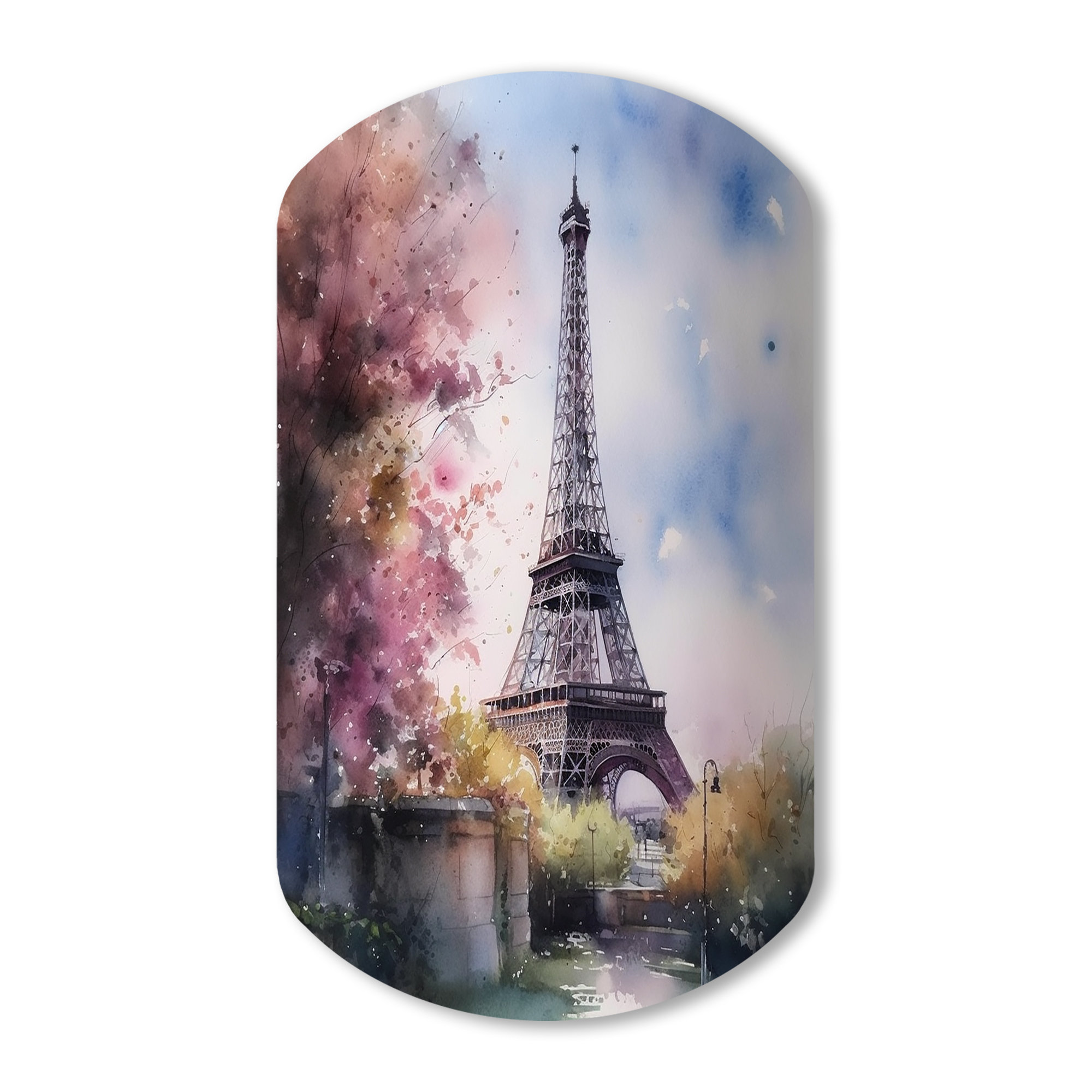 Design Art Beautiful Eiffel Tower In Paris V - Cylinder Paris Metal ...