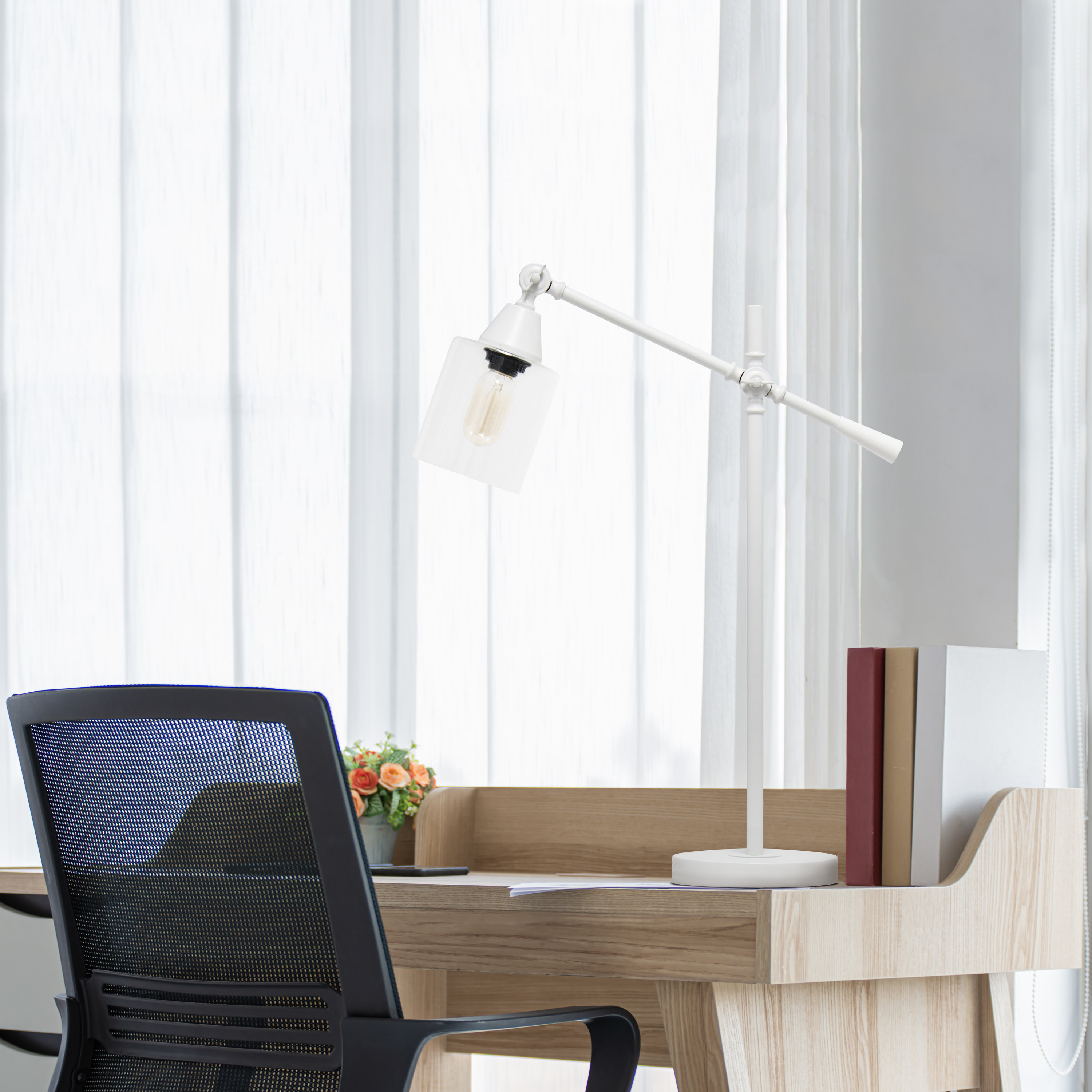 Latitude Run® Lalia Home Vertically Adjustable Desk Lamp, Black ...