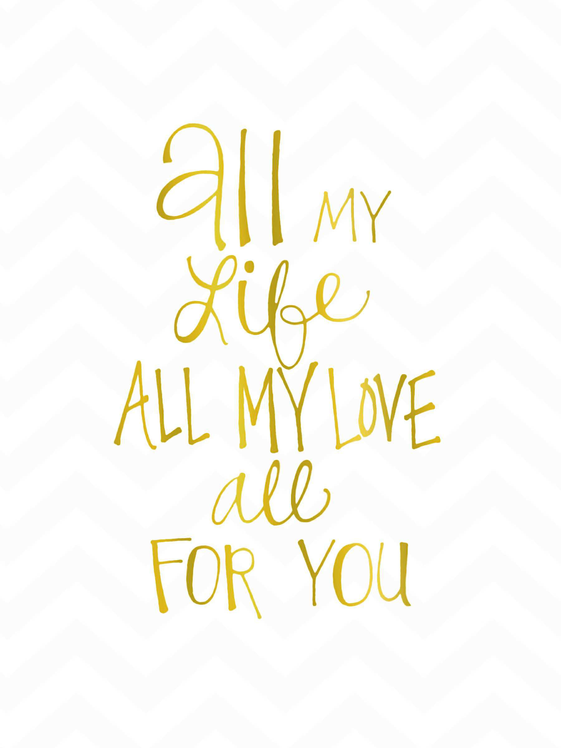 Trinx All My Life Love You - Wrapped Canvas Print | Wayfair
