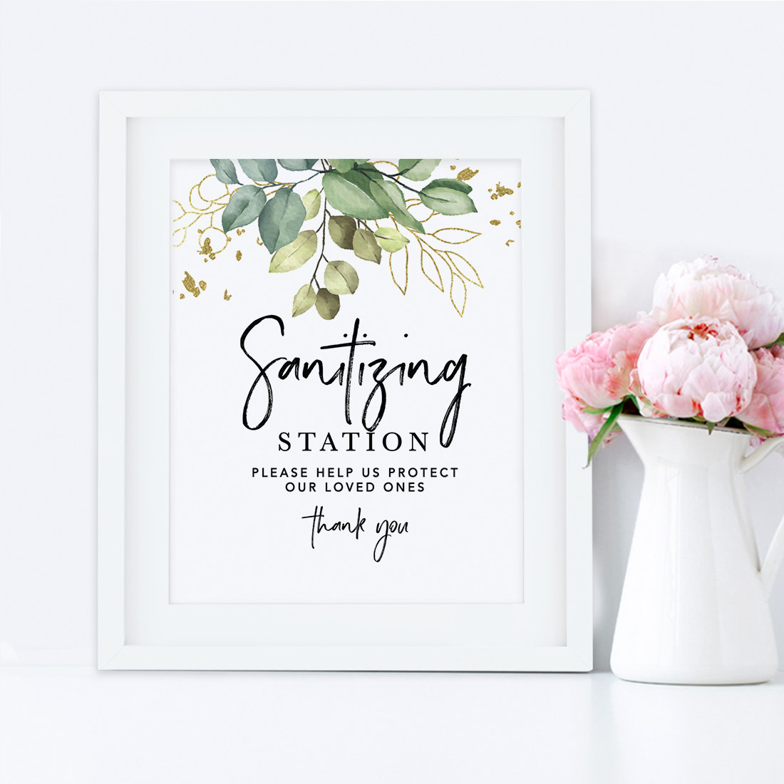 Koyal Wholesale Sanitizing Station, Formal Black And White Print With ...