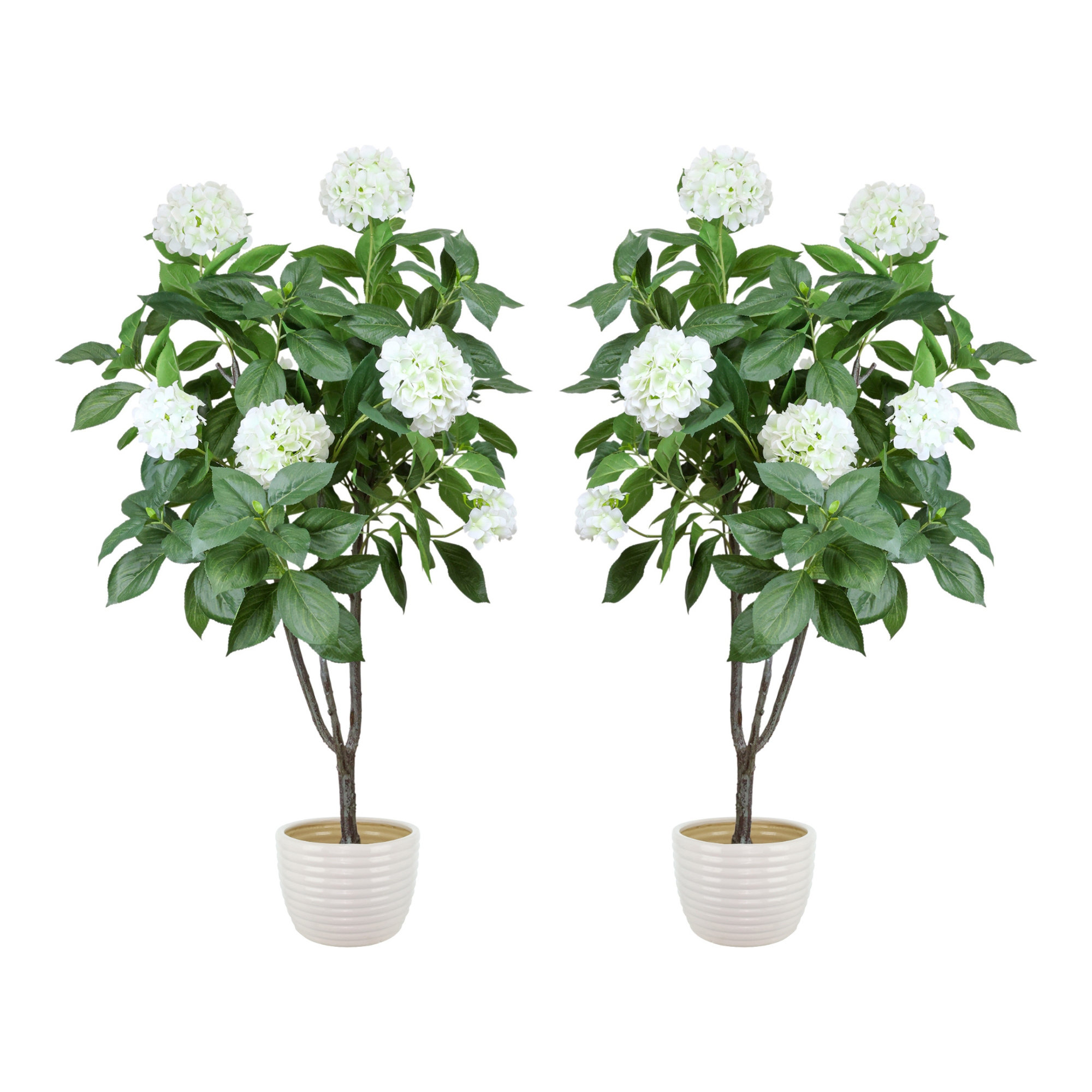 Creative Displays, Inc. 5' Hydrangea Drop-In Trees with Ceramic Pots ...