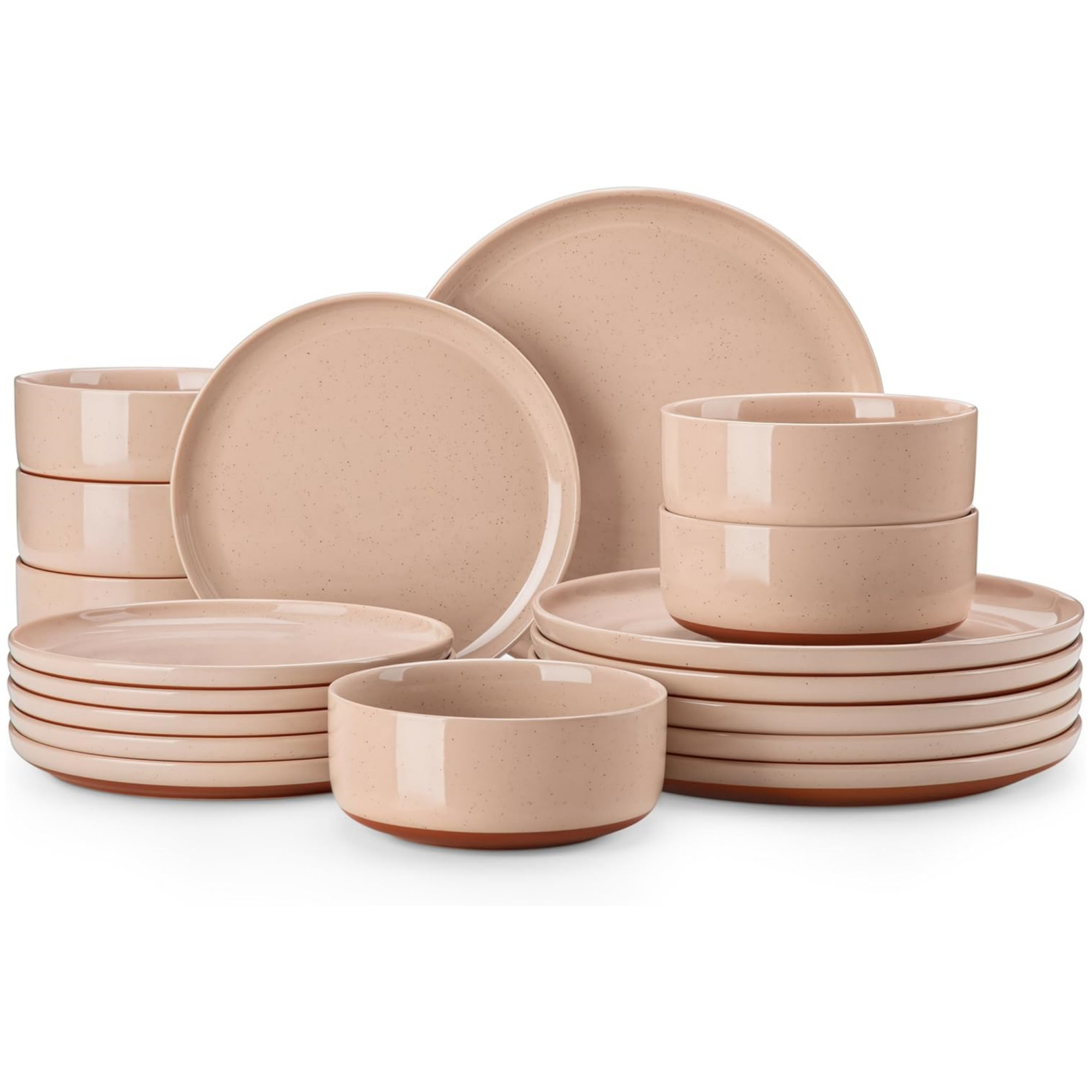 Vishda Apparel Plates And Bowls Sets, 18 Pieces Modern Ceramic ...