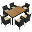 Lark Manor 7 PCS Outdoor Dining Set Rattan Patio Furniture Set Outdoor ...