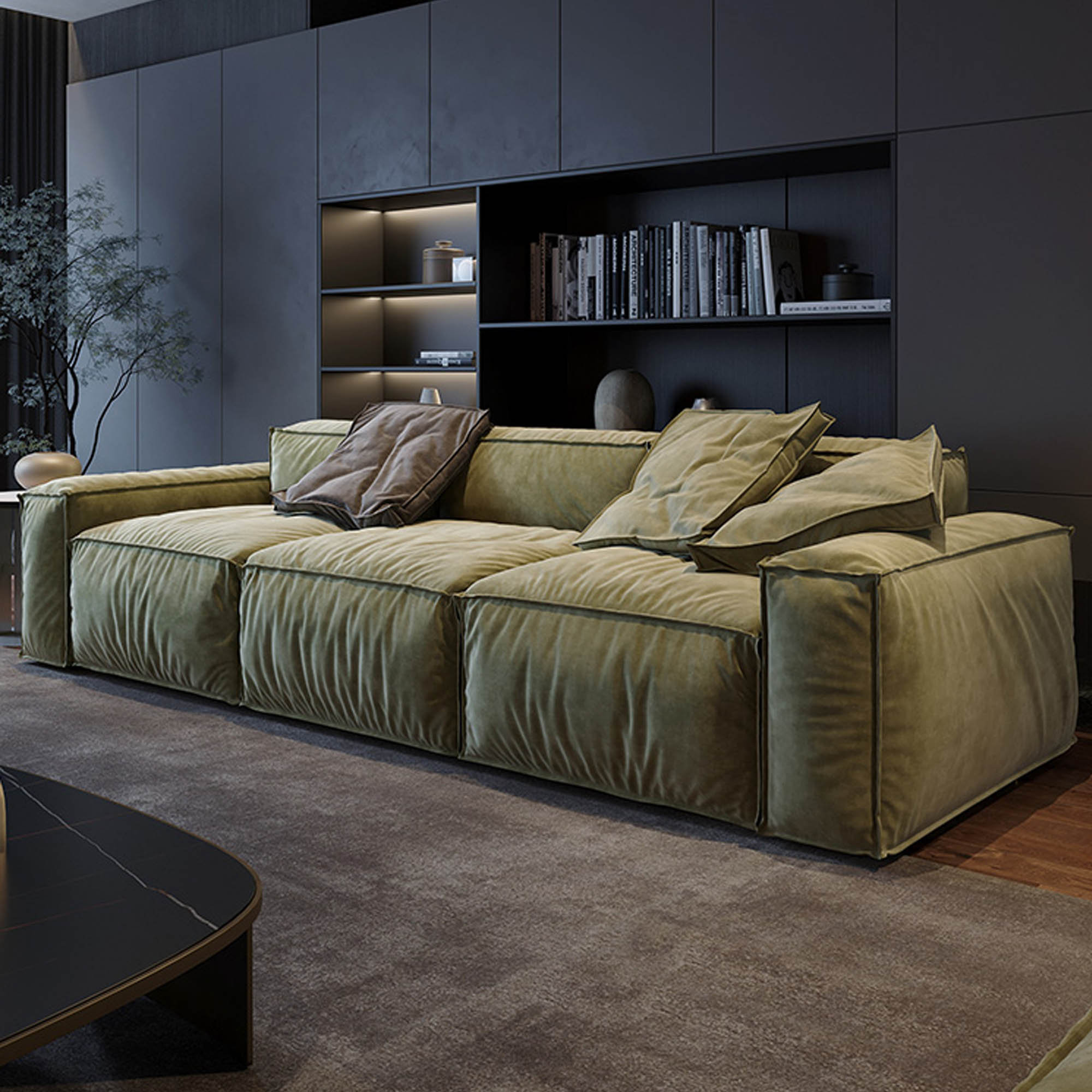 Hokku Designs Modern Fabric Sofa Upholstered Sofa & Reviews | Wayfair