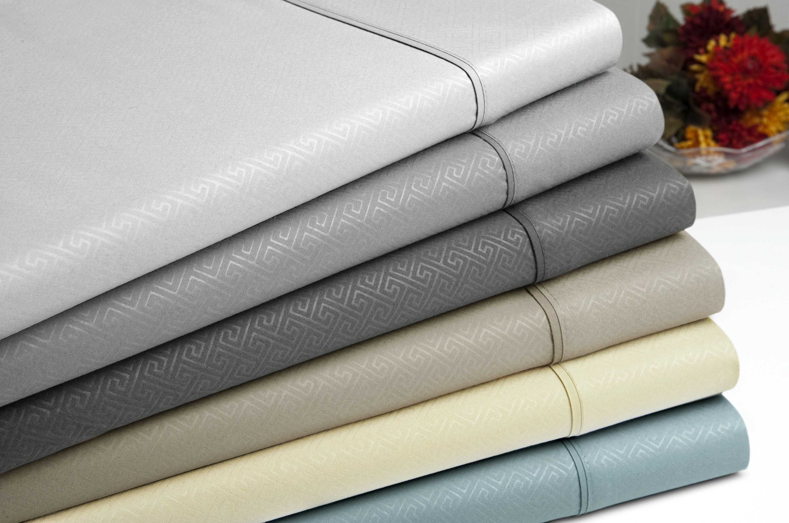 Bibb Home US Army 6 Piece Embossed Greek Key Sheet Set | Wayfair