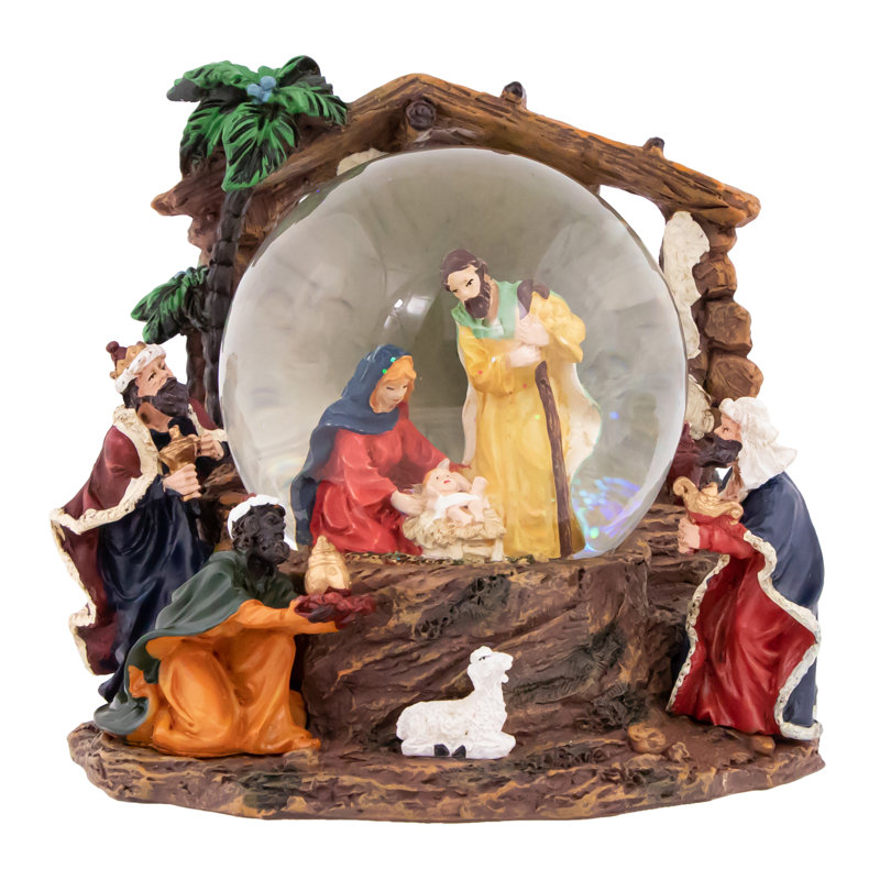 Northlight Seasonal 6.75" Holy Family Christmas Nativity Musical Water ...