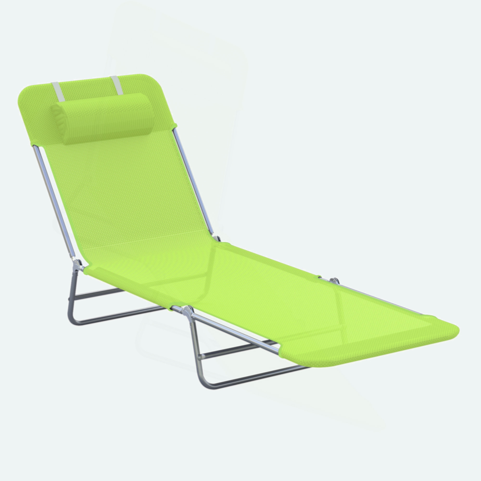 Arlmont & Co. Folding Chaise Lounge Pool Chairs, Outdoor Sun Tanning ...