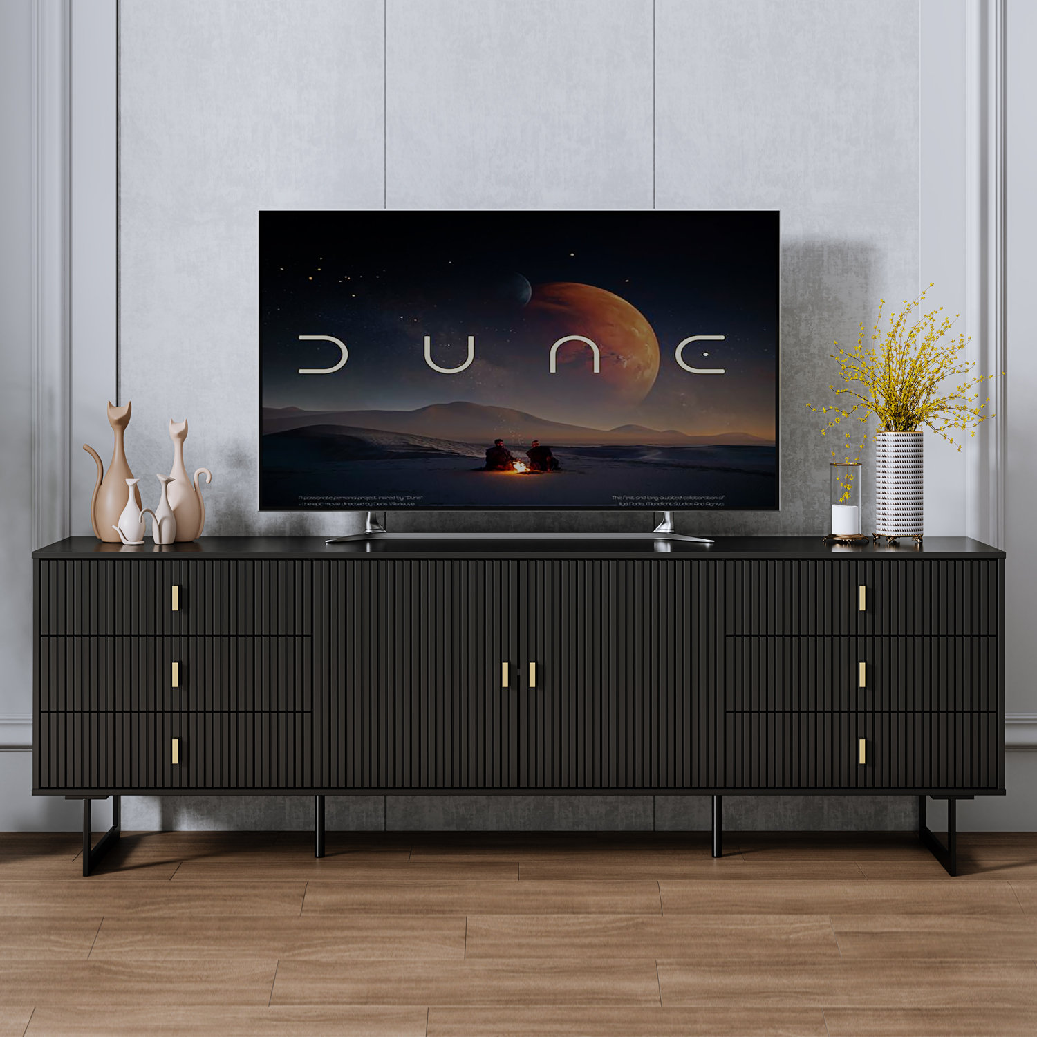 Ebern Designs Ainesh One-Piece Storage Credenza | Wayfair