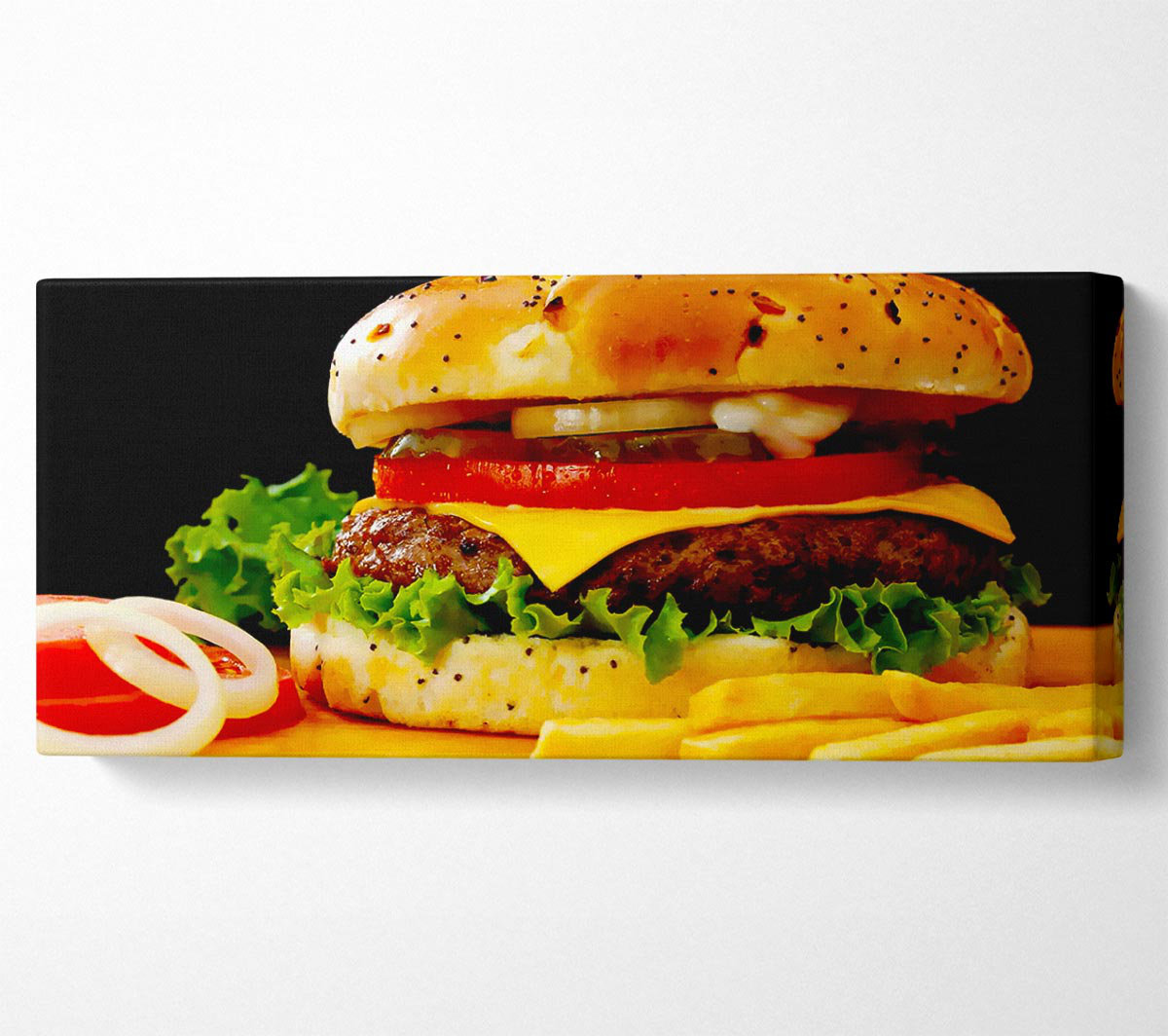 Latitude Run Burger And Fries - Wrapped Canvas Art Prints | Wayfair.co.uk