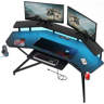 Inbox Zero Berlanga Gaming Desk with Power Outlet & Led Strip, Large ...