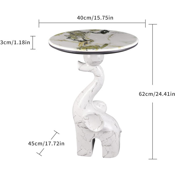 Ivy Bronx End Tables Living Room - Side Table with Art Base Nightstand ...