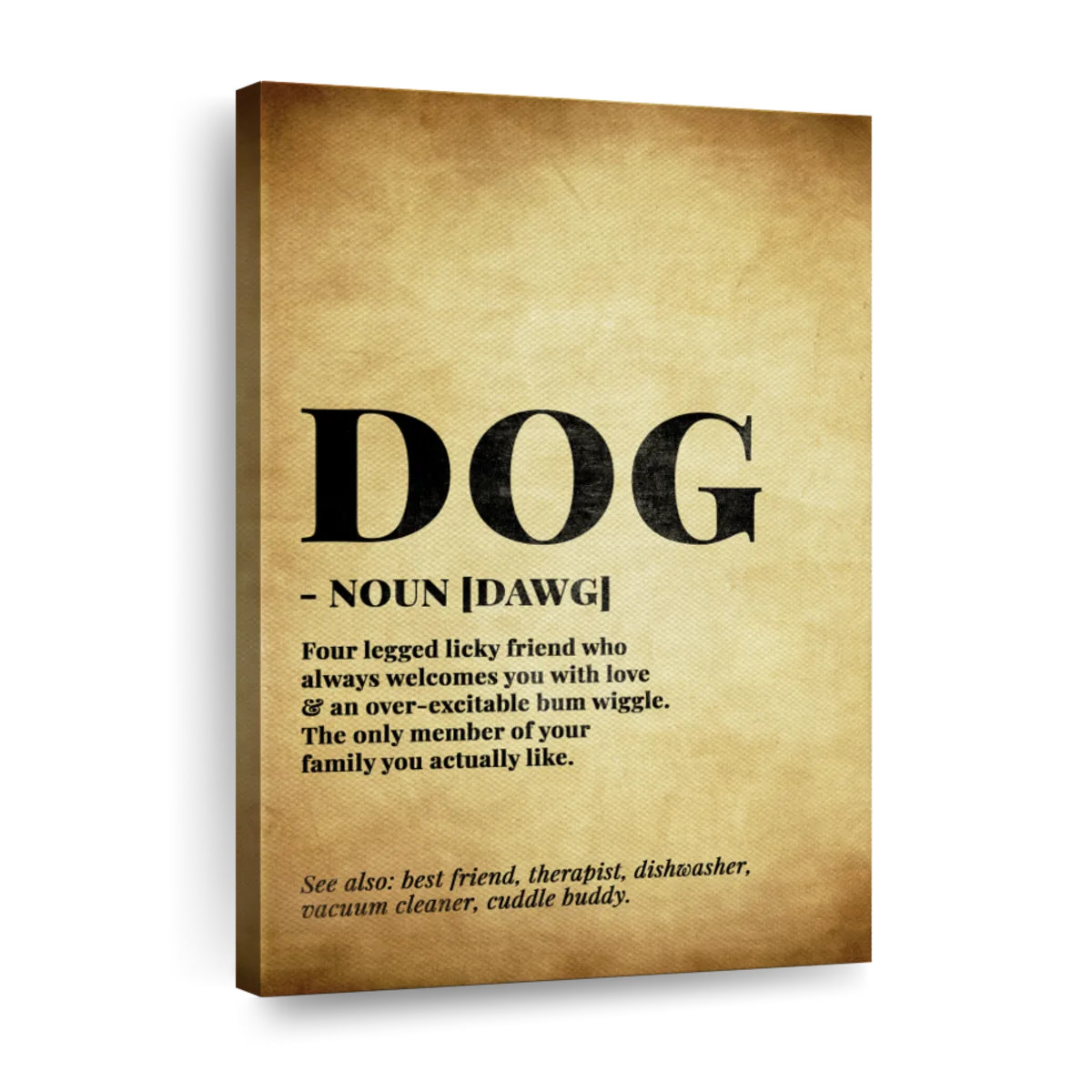 Trinx Dog Definition On Canvas Print | Wayfair