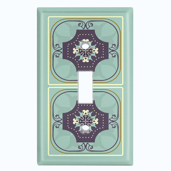 WorldAcc Patterned 1 - Gang Toggle Light Switch Standard Wall Plate ...