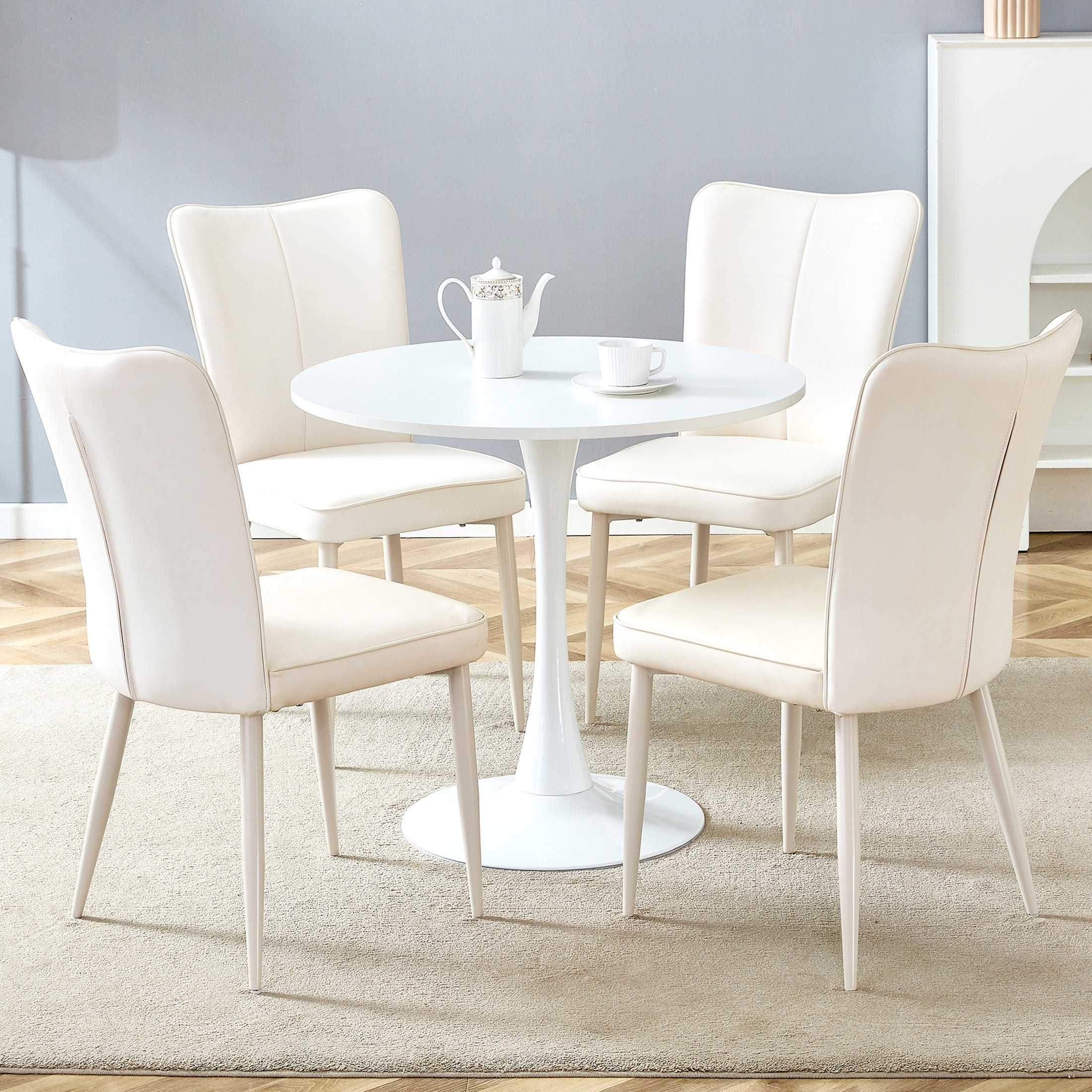 George Oliver Table and chair set.Hourglass-Shaped Stable Small Round ...