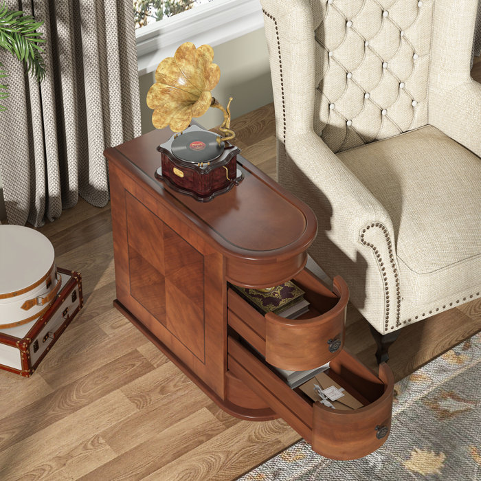 Wildon Home® Chad Block 2 - Drawer Solid End Table, No Assembly ...