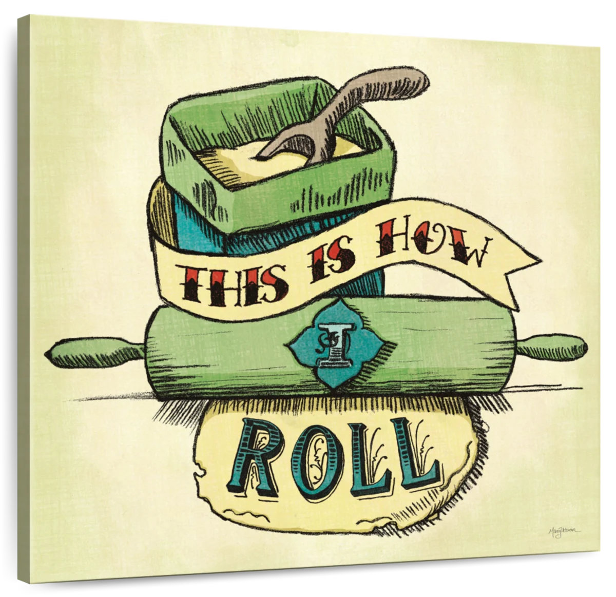 Ebern Designs Tergel Retro Bakery Green II - Wayfair Canada