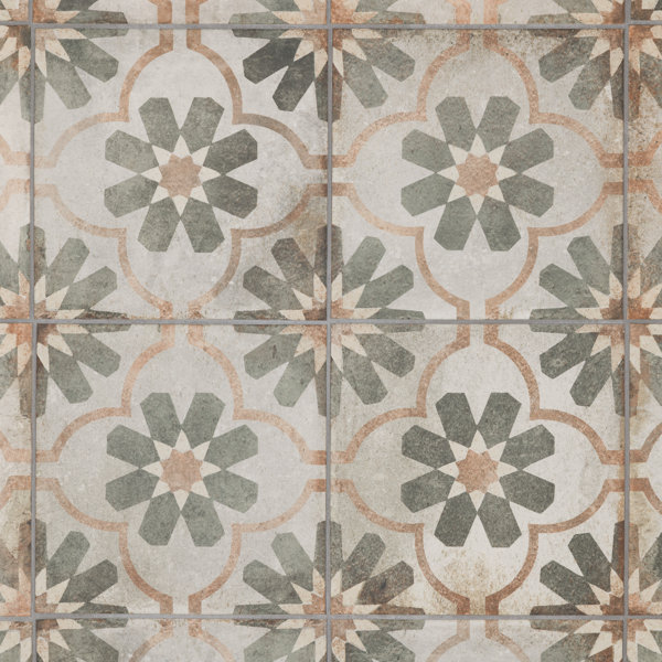 Merola Tile D'Anticatto Decor Florence 9" x 9" Porcelain Patterned Wall ...